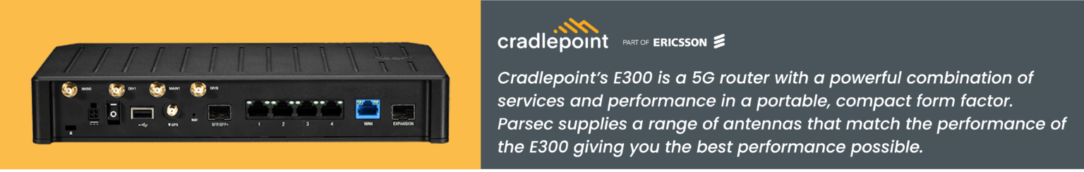 Cradlepoint E300 Antennas | Parsec Technologies